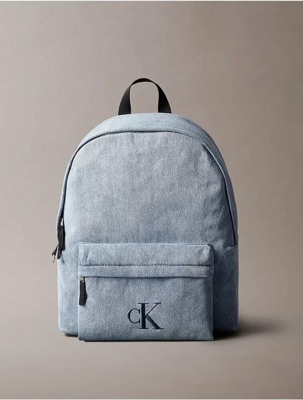 Calvin Klein Monogram Logo Backpack - Denim