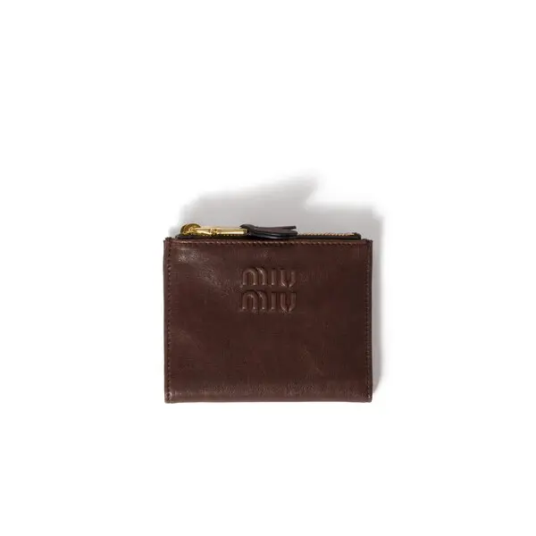 Miu Miu Small Nappa Leather Wallet - Briarwood