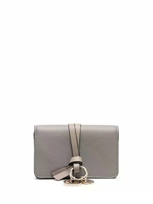 Chloé Alphabet Leather Wallet - Grey