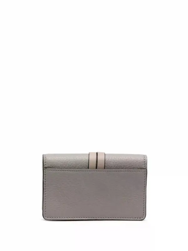 Chloé Alphabet Leather Wallet - Grey