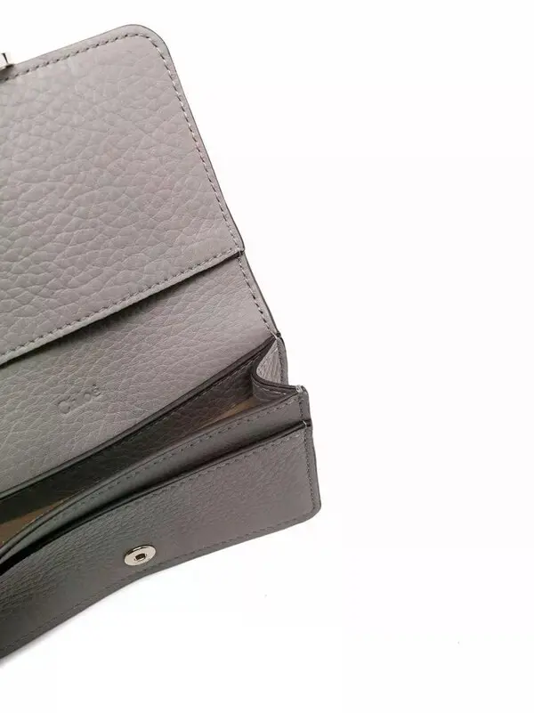 Chloé Alphabet Leather Wallet - Grey
