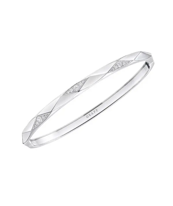GRAFF Laurence Signature Faceted Pavé Diamond Bangle