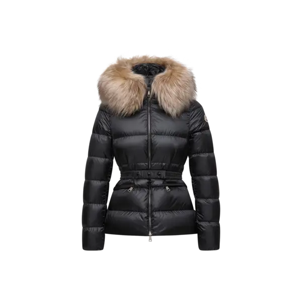 Moncler Boed Hooded Shearling-trimmed Down Jacket - Black