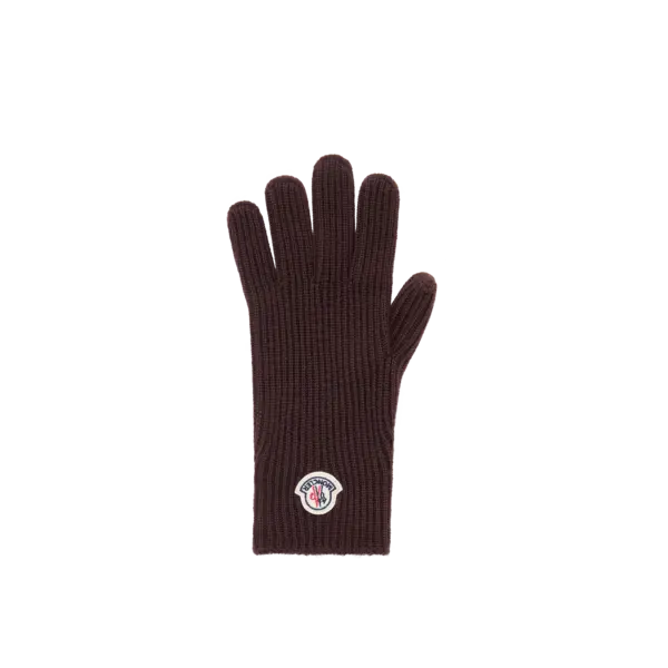 Moncler Wool Gloves - Brown
