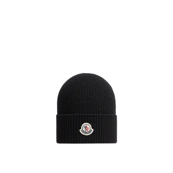 Moncler Wool And Cashmere Beanie - Black