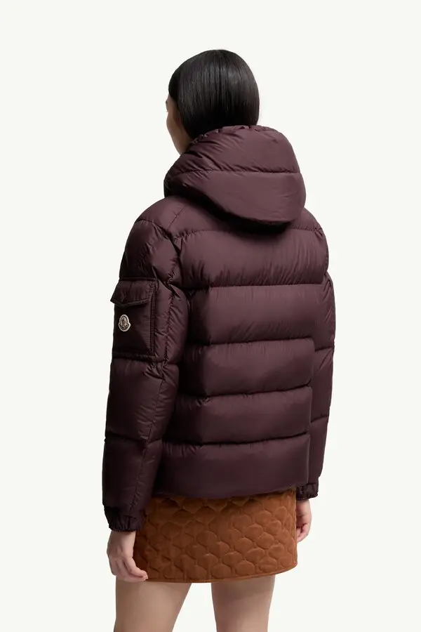 Moncler Maya 70 Hooded Short Down Jacket - Red