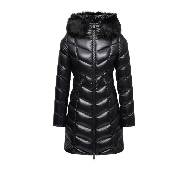 Moncler Fulmarre Faux-Fur Hooded Down Coat In Black Editorialist