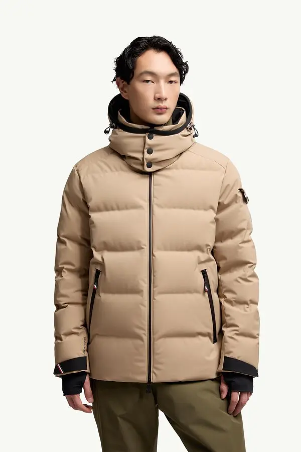 Moncler Montgetech Hooded Down Jacket - Beige