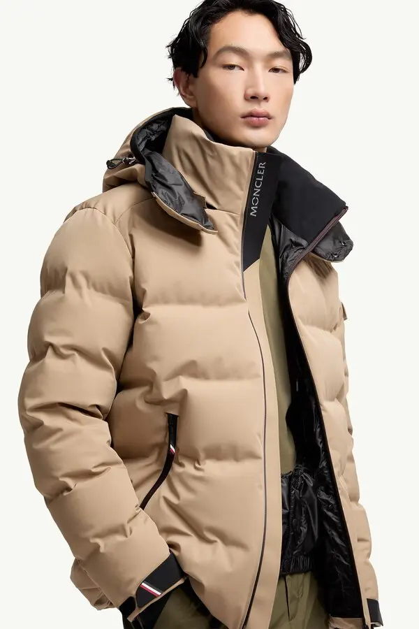 Moncler Montgetech Hooded Down Jacket - Beige