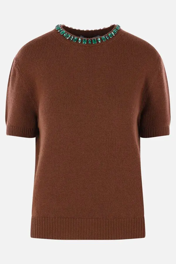 Prada Logo Sweater - Brown