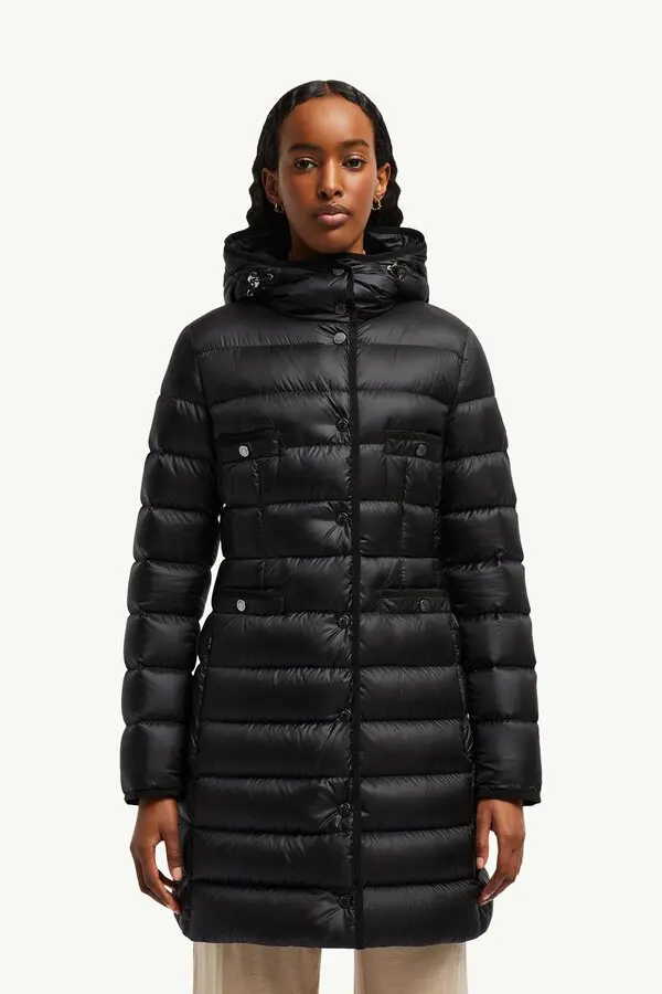 Moncler Hirma Hooded Long Down Jacket
