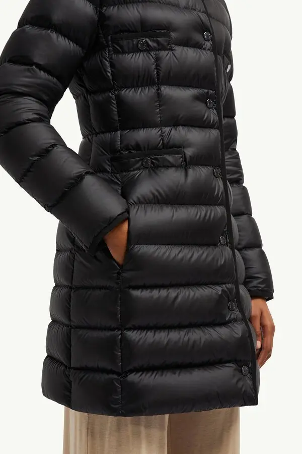 Moncler Hirma Hooded Long Down Jacket