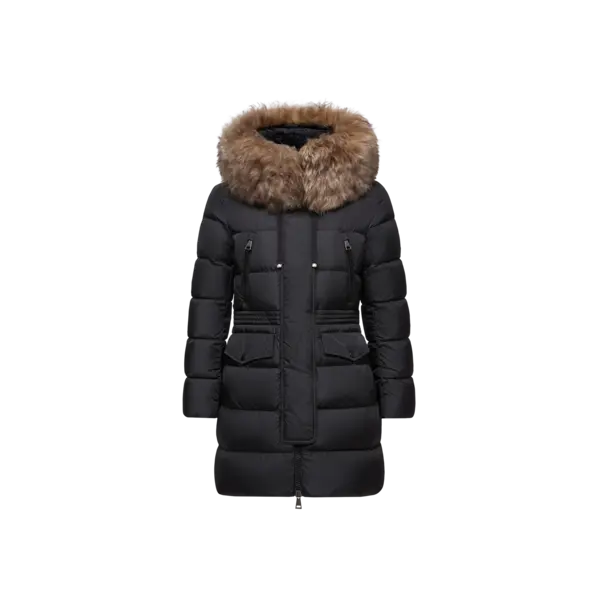 Moncler Aphroti Hooded Shearling-trimmed Down Jacket