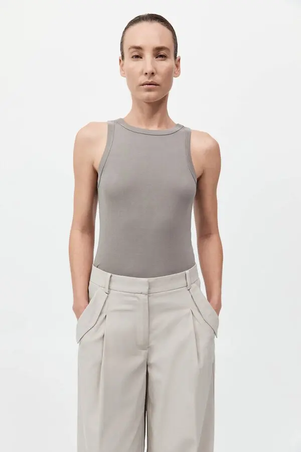 ST. AGNI Organic Cotton Bateau Tank - Slate
