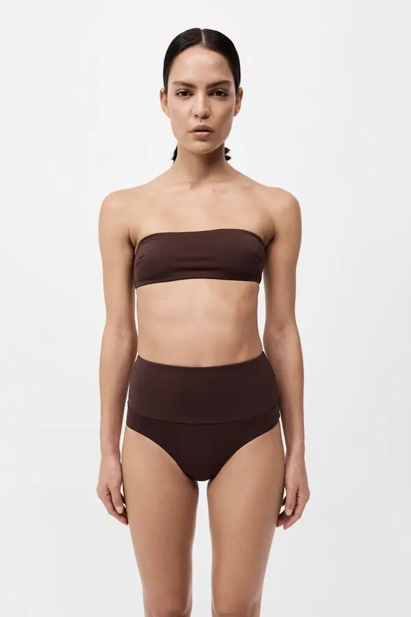 ST. AGNI High Waisted Briefs - Cocoa