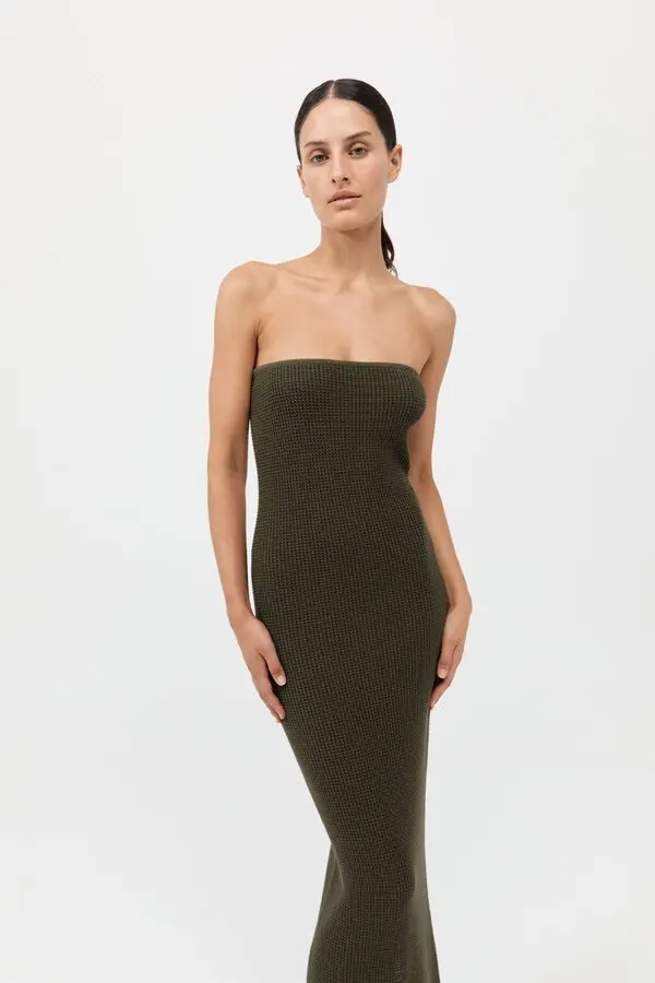 knit column dress Rosie Crochet Knit Column Dress