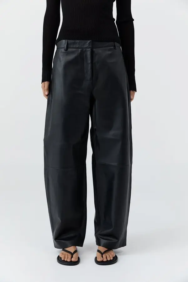 ST AGNI Leather Balloon Pants