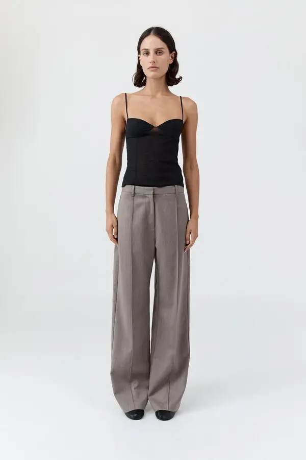 ST. AGNI Silk Cami - Black