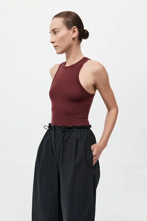 ST. AGNI Jersey Tank - Currant