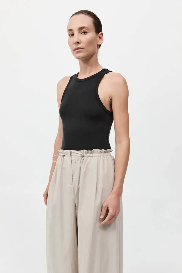 ST. AGNI Jersey Tank - Black