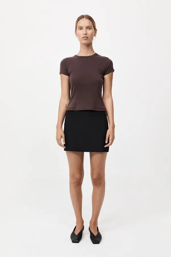 ST. AGNI Silk Mini Skirt