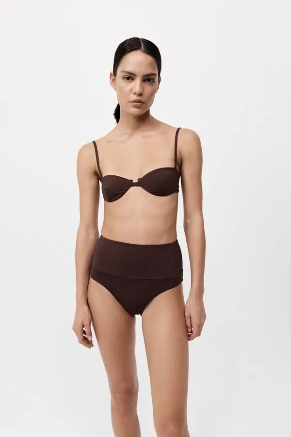 ST. AGNI Balconette Bikini Top - Cocoa