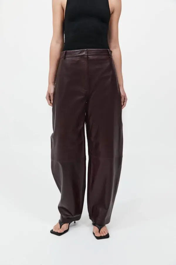 ST AGNI Leather Balloon Trousers
