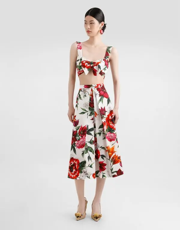 Dolce & Gabbana Floral Poplin Bra Top