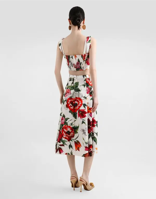 Dolce & Gabbana Floral Poplin Bra Top