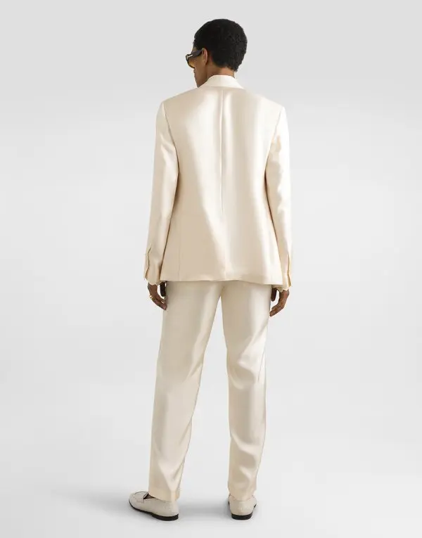 Dolce & Gabbana Martini Shirt In Silk Twill - Beige