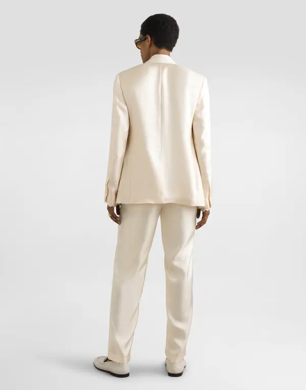 Dolce & Gabbana Sicilia Light Single-breasted Silk Twill Jacket - Beige