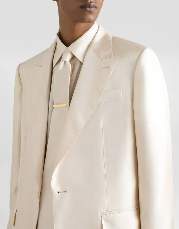 Dolce & Gabbana Sicilia Light Single-breasted Silk Twill Jacket - Beige