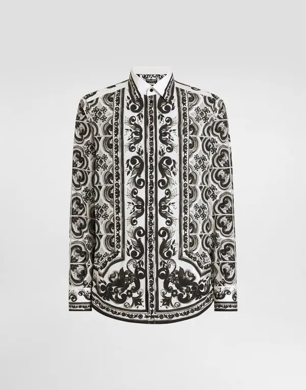 Dolce & Gabbana Majolica-print Poplin Martini Shirt - Multicolor