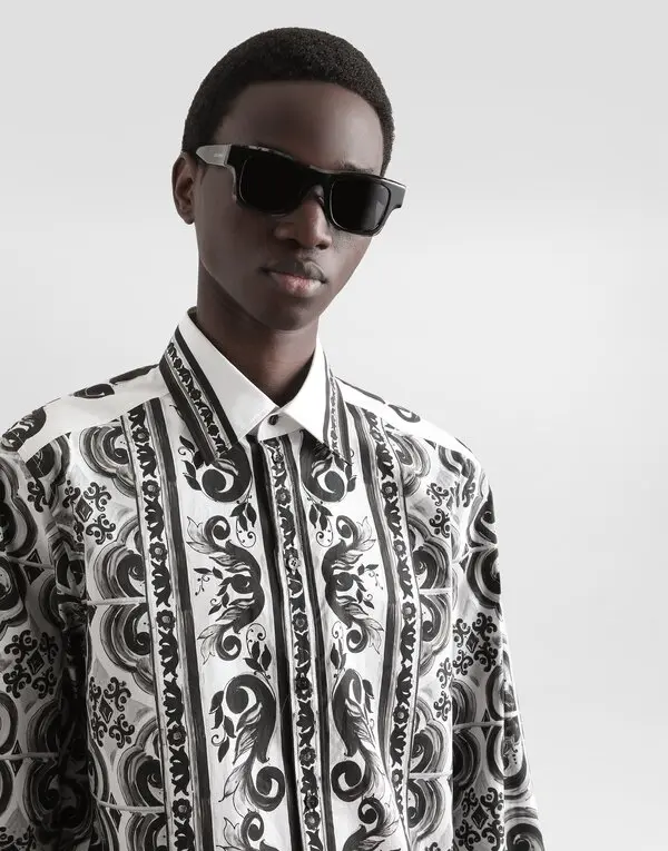 Dolce & Gabbana Majolica-print Poplin Martini Shirt