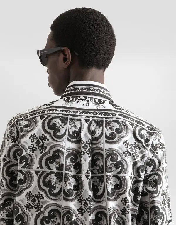 Dolce & Gabbana Majolica-print Poplin Martini Shirt