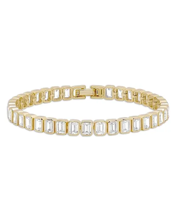Shashi Emerald Cut Tennis Bracelet - Gold