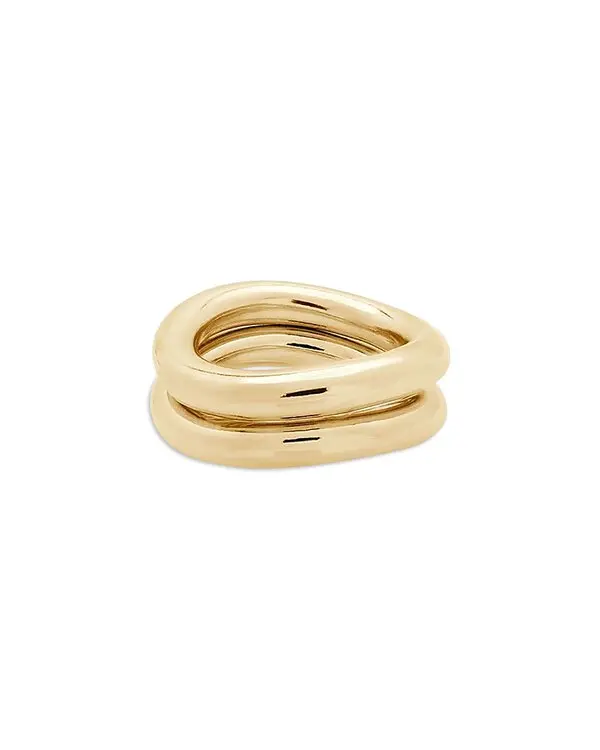 Shashi Liquid Metal Ring Set - Gold
