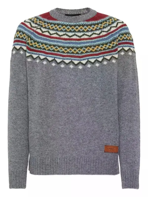 Dsquared2 Fair Isle Jumper - Grey