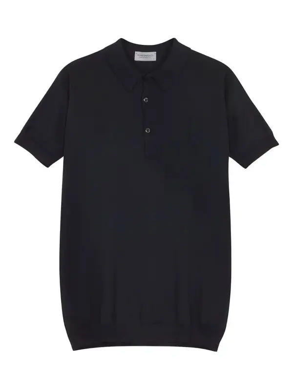John Smedley Cotton Polo Shirt - Blue