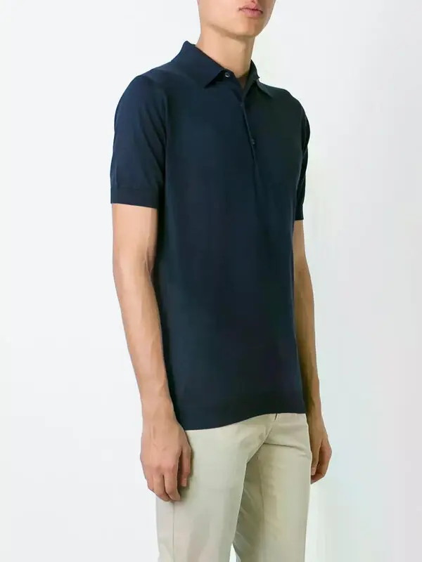 John Smedley Cotton Polo Shirt - Blue