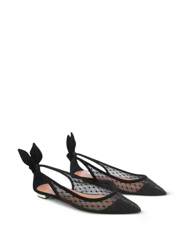 AQUAZZURA Lace Ballet Flats