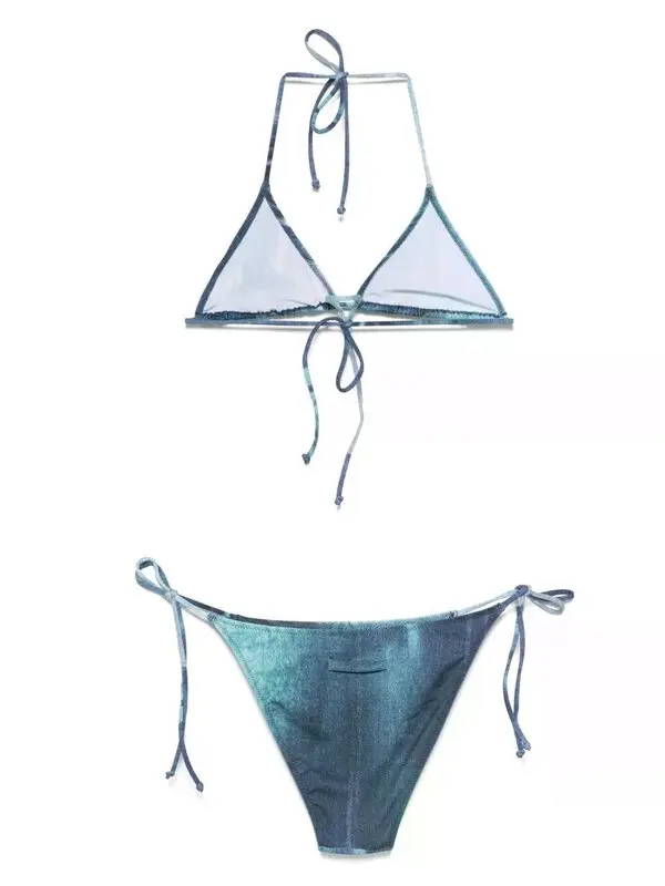 JEAN PAUL GAULTIER Water Printed Two-piece Bikini