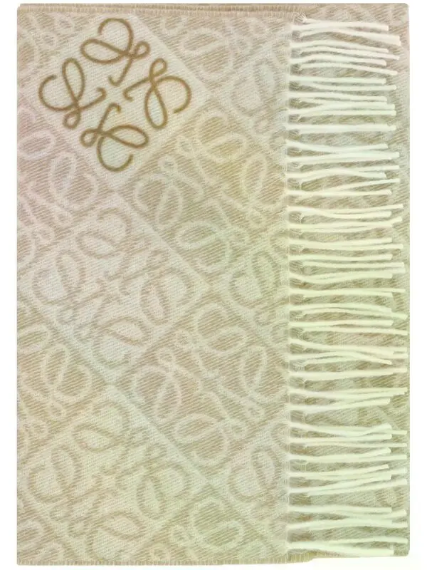 Loewe Anagram Scarf - Neutrals