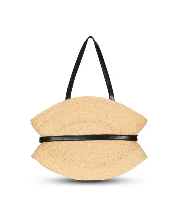 Balmain Shuffle Medium Raffia Bag
