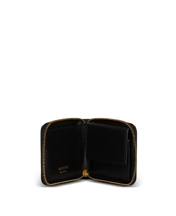 Balmain Anthem Calfskin Leather Card Holder