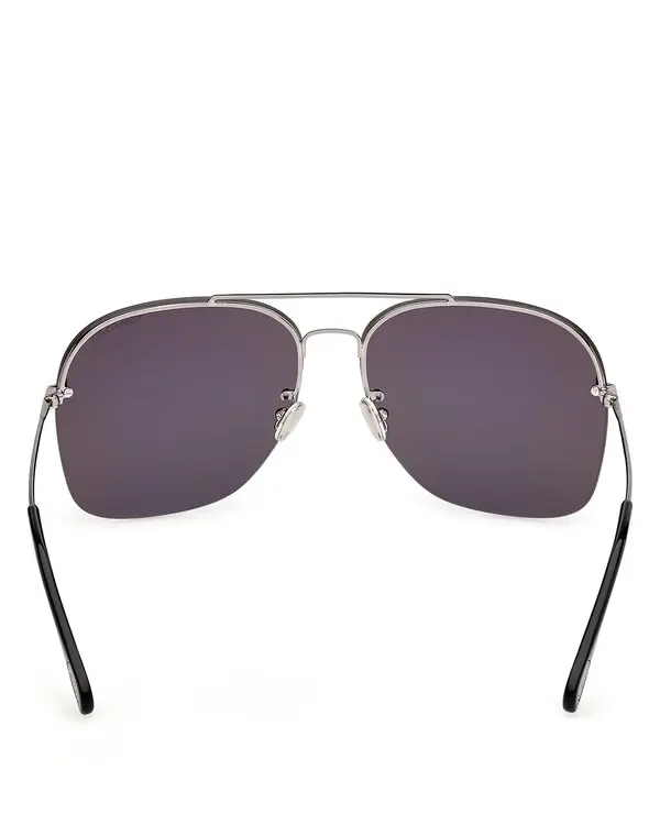 TOM FORD Pilot Sunglasses 64mm - Gunmetal/smoke