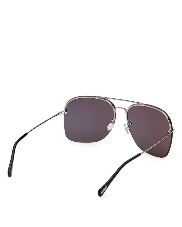 TOM FORD Pilot Sunglasses 64mm - Gunmetal/smoke