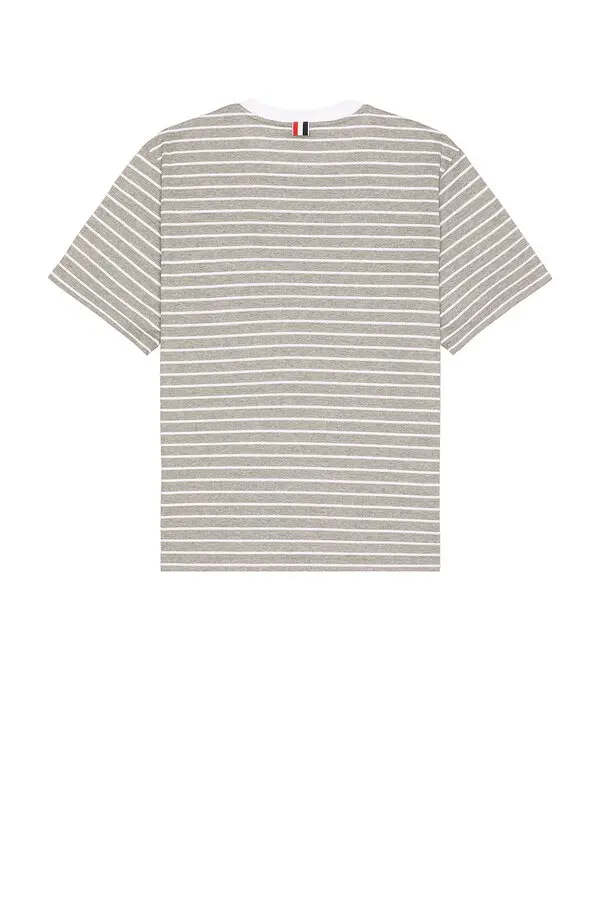 Thom Browne Short Sleeve Pocket Tee In Grey