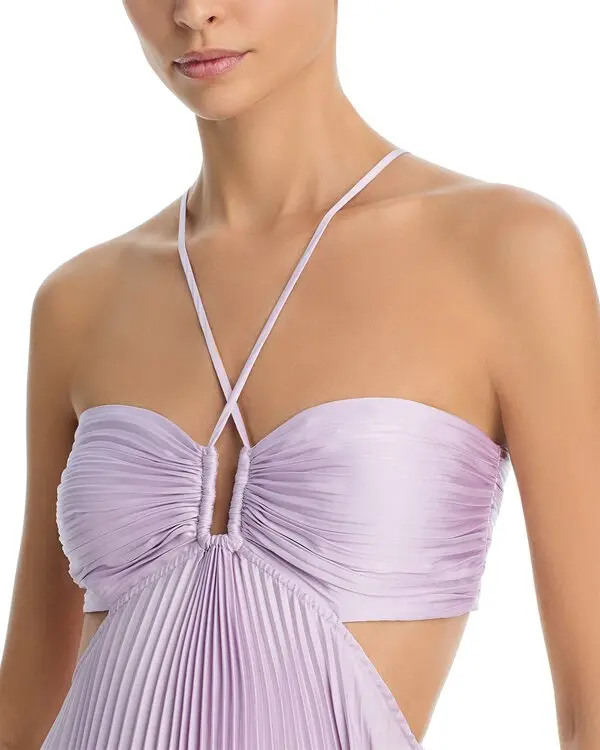 A.L.C. Moira Cutout Halter Dress - Lilac