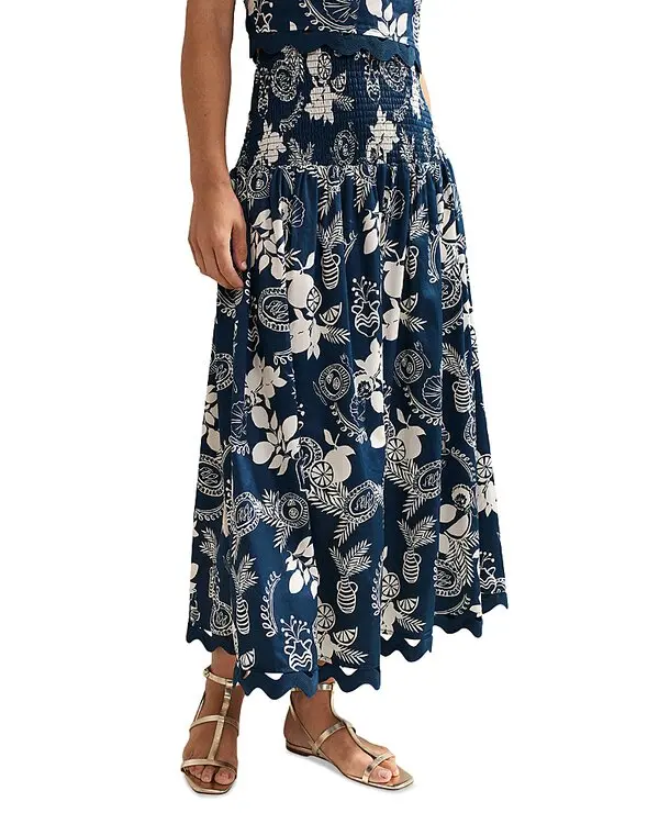 PHASE EIGHT Evalina Printed Cotton Skirt